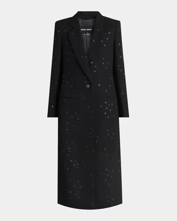 Giorgio Armani Glitter Cady Top Coat - Solid Black