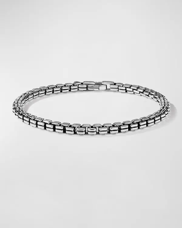 David Yurman 4mm Double Box Chain Bracelet - Silver