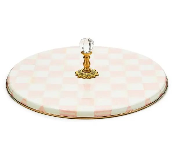 MACKENZIE-CHILDS Rosy Check Cheese Course - One-color