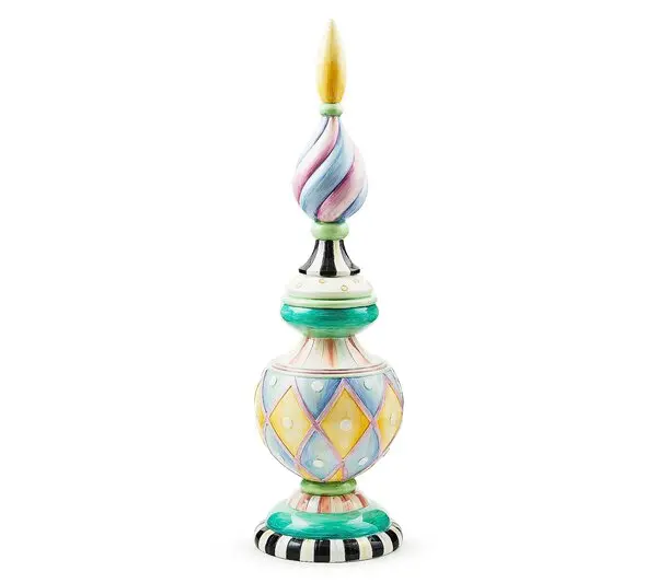 MACKENZIE-CHILDS Rosy Meadow Short Finial