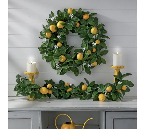 VALERIE PARR HILL 24' Amalfi Lemon Wreath Valerie