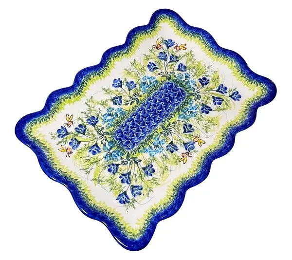LIDIA'S POLISH POTTERY Ruffle Cookie Platter