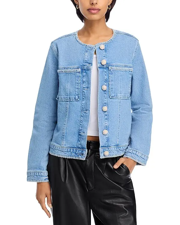 Rails Floral Denim Lido Jacket - Harbor