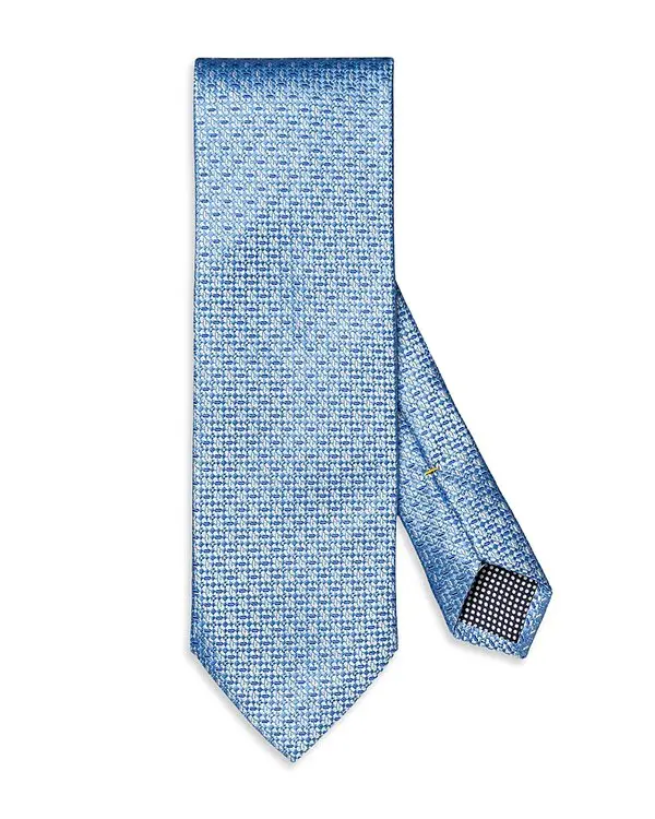 Eton Semi Solid Silk Tie - Light Blue
