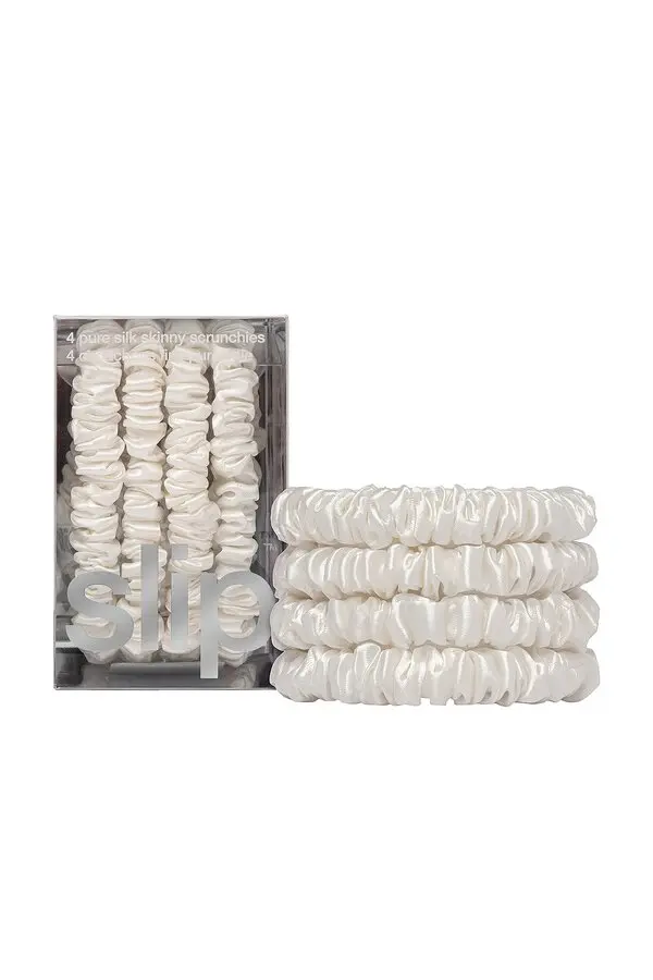 Slip Skinny Scrunchies Set Of 4 - White