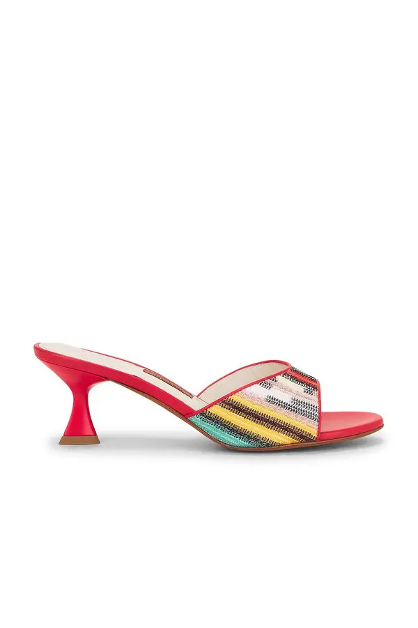 Missoni Cara Mule - Stripes Mare & Flamingo