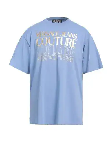 Versace T-Shirt Light Size Cotton In Blue - 55% Off