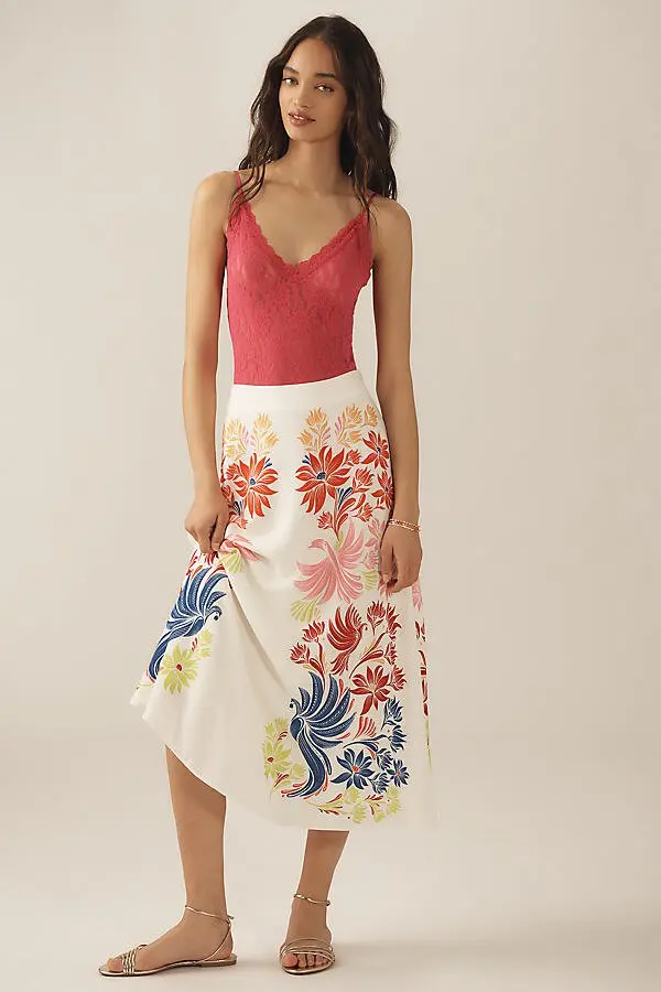 Farm Rio X Midi Slip Skirt