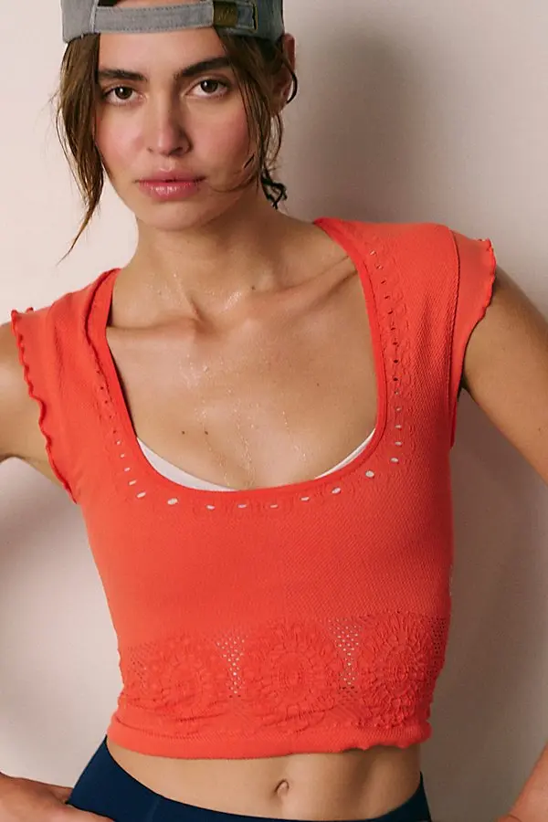 Free People Take Me Away Cami - Scarlet