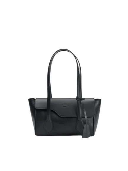 ATP ATELIER Eira Grained Leather Shoulder Bag - Black