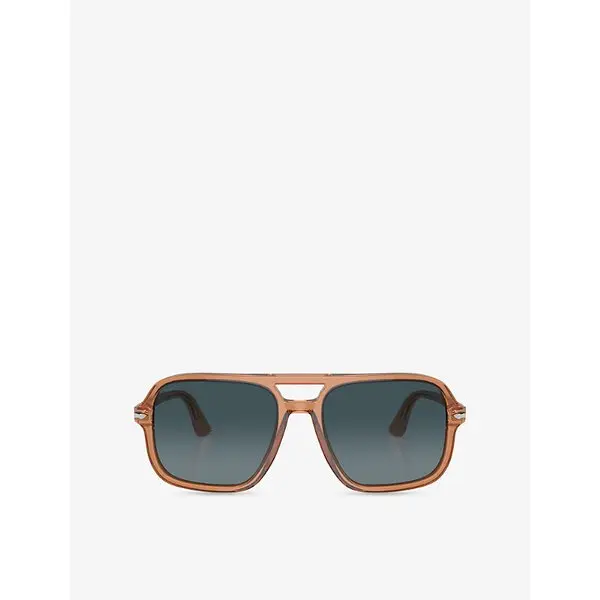 Persol Pilot-frame Acetate Sunglasses - Brown