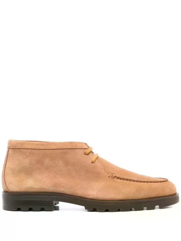 Santoni Suede Derby Shoes - Neutrals