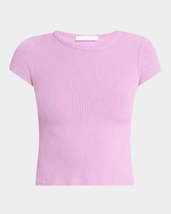 Sablyn Yael Cropped Baby Tee - Orchid