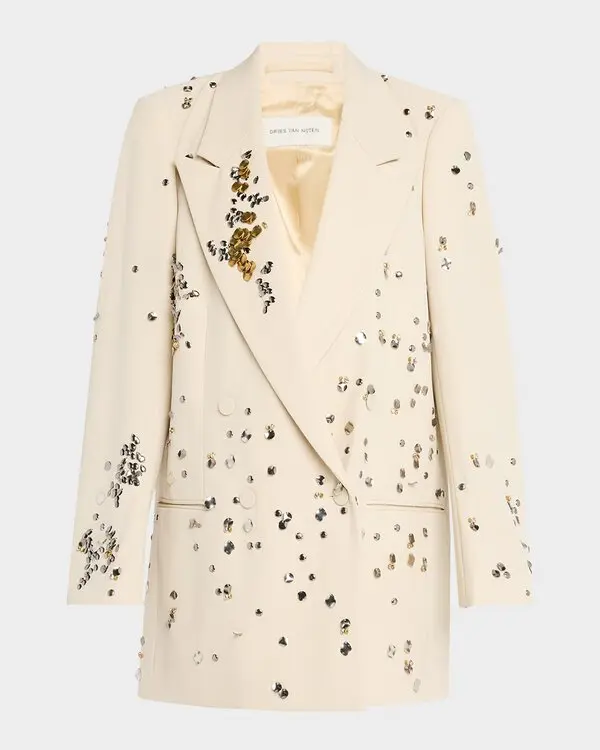 Dries Van Noten Blink Embellished Oversized Jacket