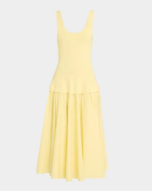 Simkhai Allana Sleeveless Midi Dress - Buttercream