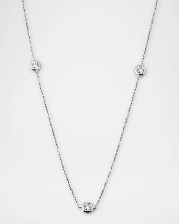LISA NIK 18k White Gold 0.24 Tcw Dot Necklace - Diamond