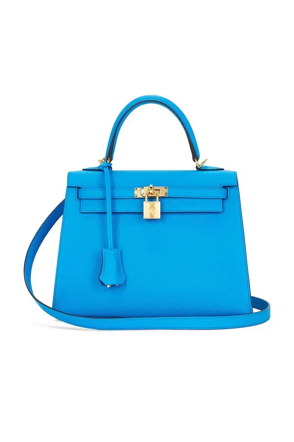 Hermès Epsom Kelly Sellier 25 Handbag - Bleu Frida