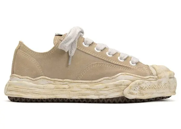 Mihara Yasuhiro Hank Og Sole Lowin Sneakers - Beige/white