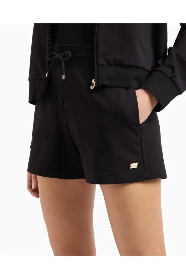 Emporio Armani Core Lady Fleece Shorts - Black