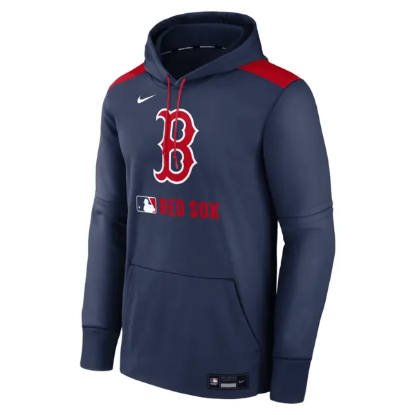Nike Boston Red Sox Authentic Collection Therma Mlb Pullover Hoodie - Blue