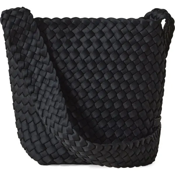 NAGHEDI Laguna Woven Crossbody Bag - Onyx
