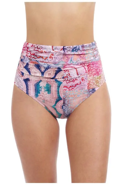GOTTEX Karma Shirred High-waist Bikini Bottom - Multi