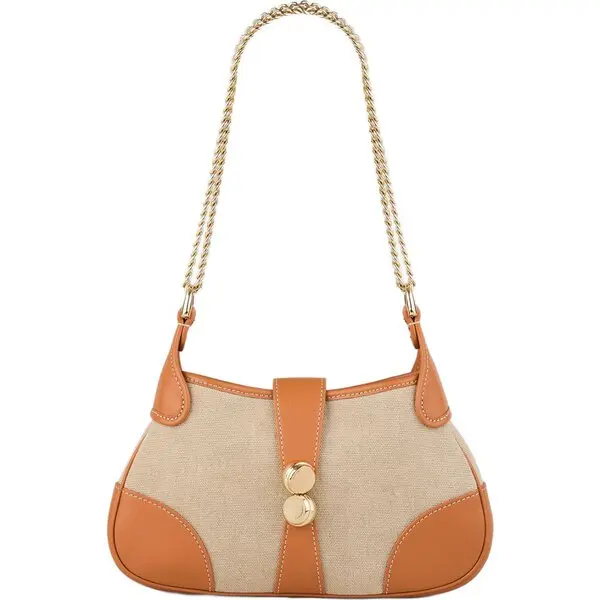 Sandro Janet Canvas And Leather Bag