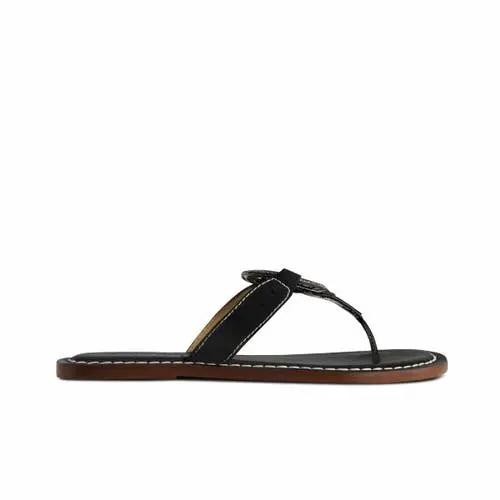 Bernardo Matrix 2 Thong Sandal - Black Patent