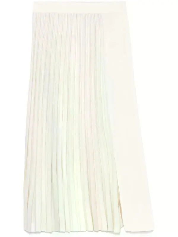 MRZ Plissé Midi Skirt - Neutrals