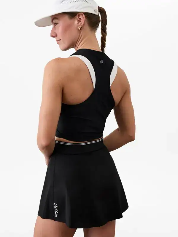 Athleta Ace Advantage High Rise Tipped 13 1/2" Skort In Black/White - 47%  Off | Editorialist