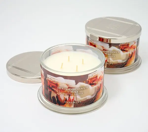 HOMEWORX BY SLATKIN + CO. S/2 18-oz. Iced Coconut Chai