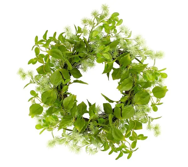 NORTHLIGHT Jujube Floral And Foliage Springtime Wreath