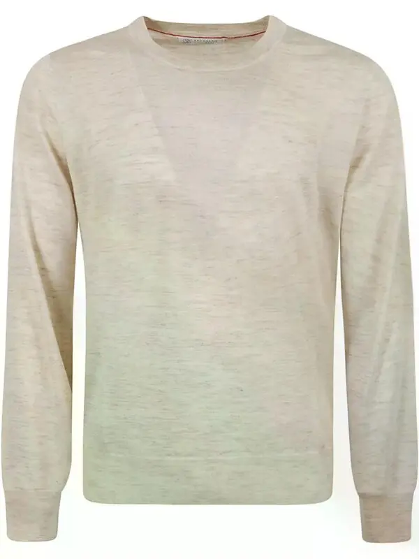 Brunello Cucinelli Crew-neck Fine-knit Sweater - Neutrals