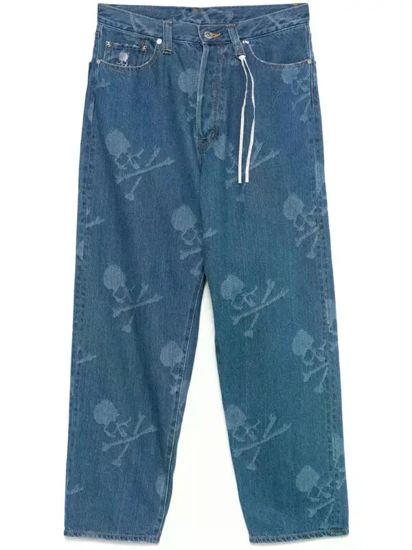 MASTERMIND WORLD Monogram Straight-leg Jeans