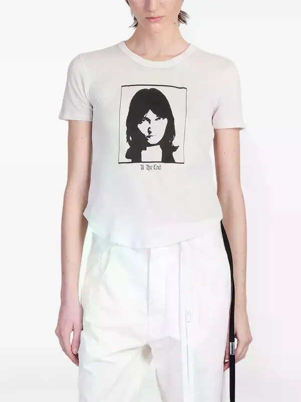 Ann Demeulemeester Graphic-Print T-Shirt - Neutrals | Editorialist