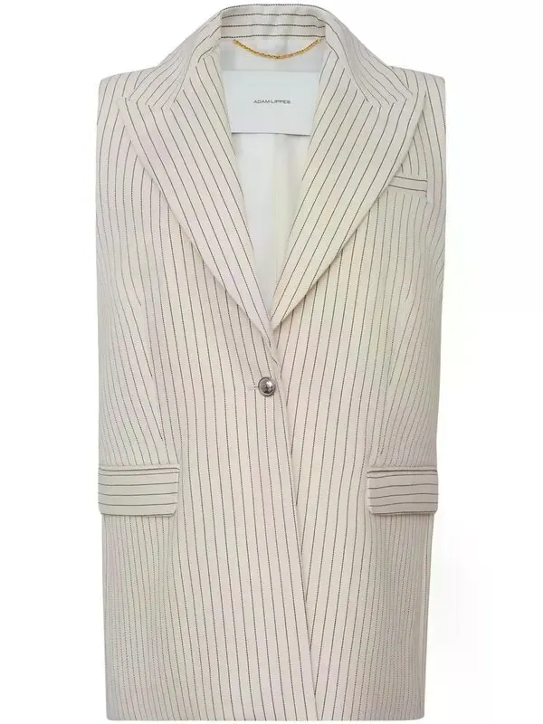 Adam Lippes Callan Pinstripe Gilet