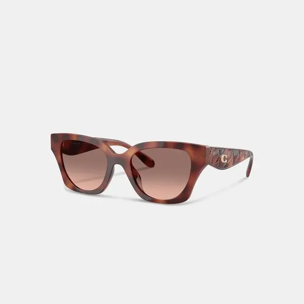 Coach Quilted Square Sunglasses - Tortoise Brown