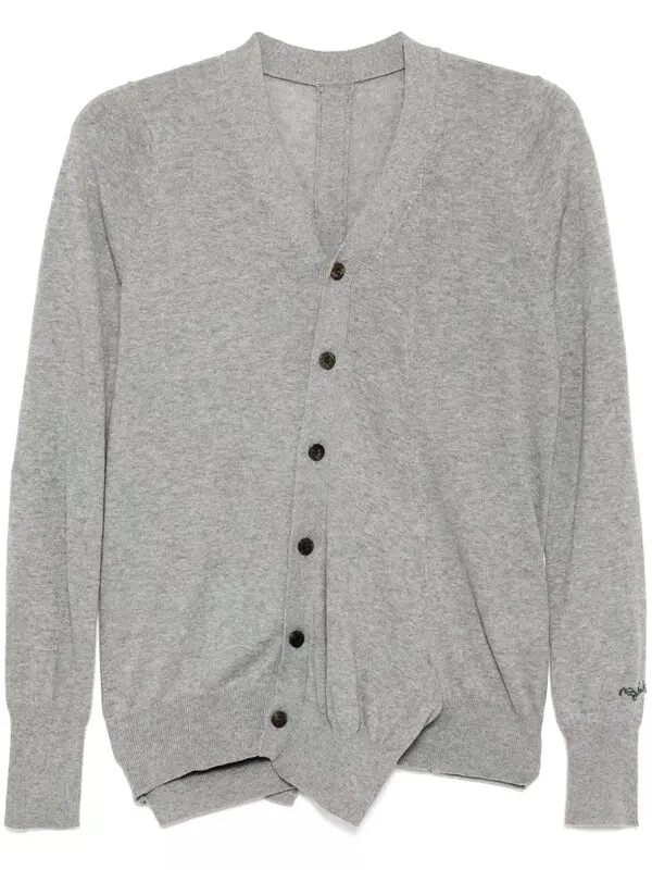 Yohji Yamamoto Embroidered Slogan Cardigan