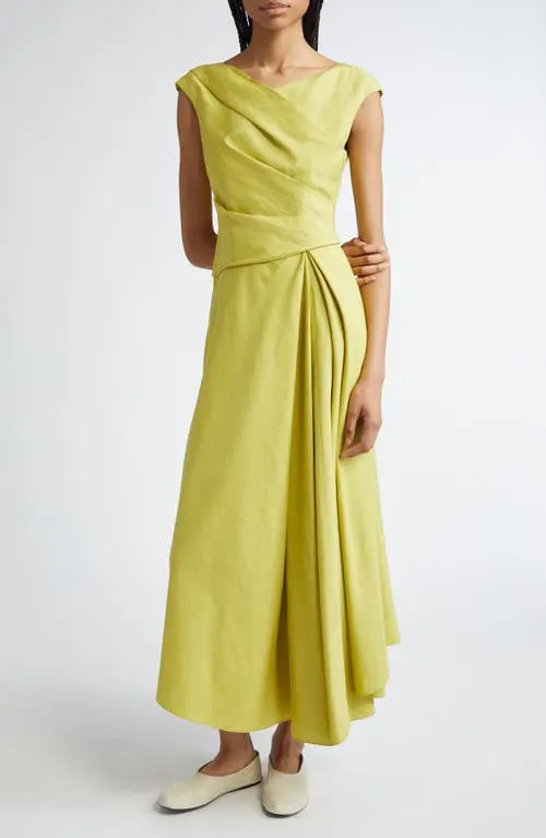 Lafayette 148 New York Wrap-front Silk & Linen Dress