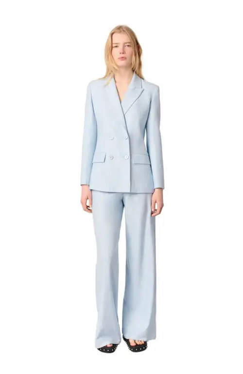Maje Suit Jacket - Blue Sky
