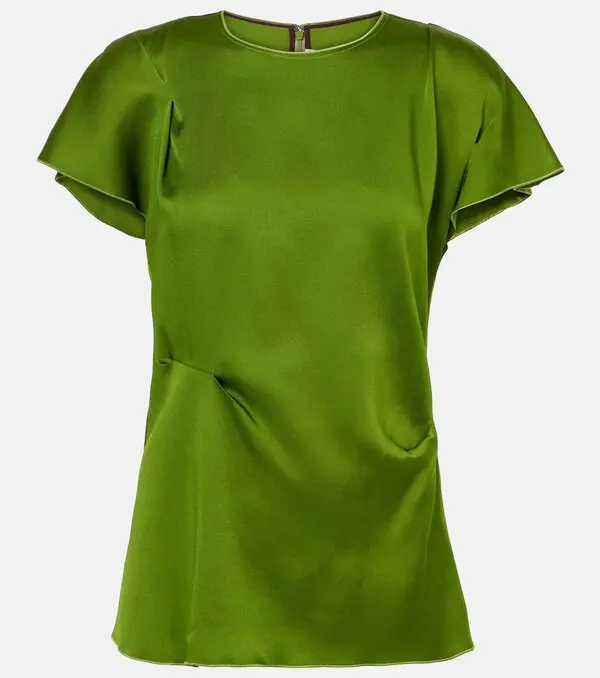 Victoria Beckham Satin Top - Green