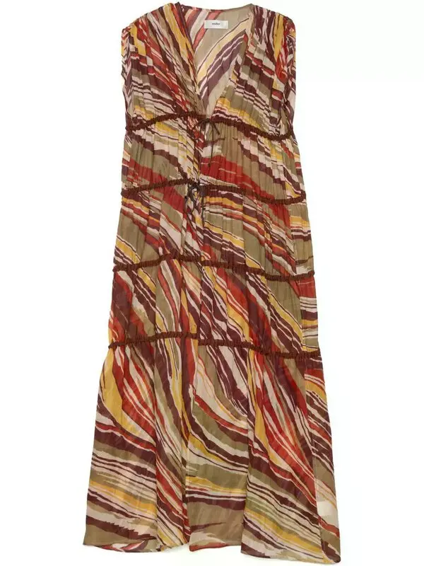 MULLER OF YOSHIOKUBO Abstract-pattern Maxi Dress