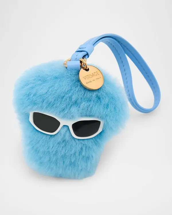 Versace Medusa Shearling Charm - Powder Blue