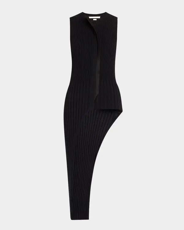 JASON WU Asymmetrical Rib-knit Sweater Vest