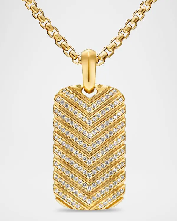 David Yurman Chevron Tag Enhancer With Diamonds - Diamond