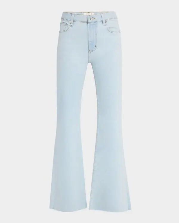 FRAME The Icon Flare Jeans - Feather Raw After