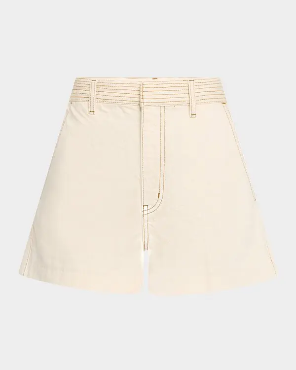 FRAME The Trapunto Denim Shorts