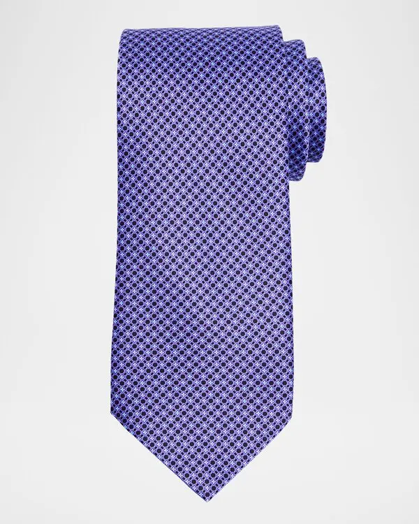 Stefano Ricci Micro-geometric Printed Tie - Blue