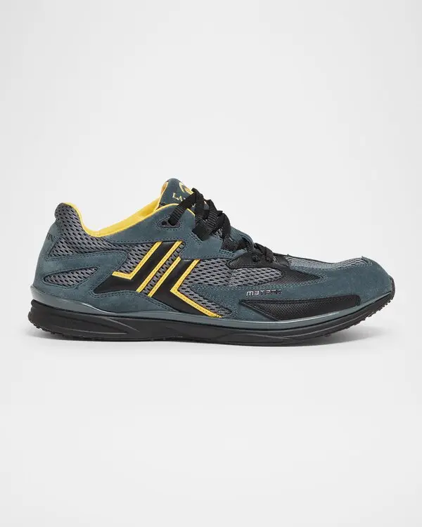 LANVIN Meteor Mesh Runner Sneakers - Steel/daffodil