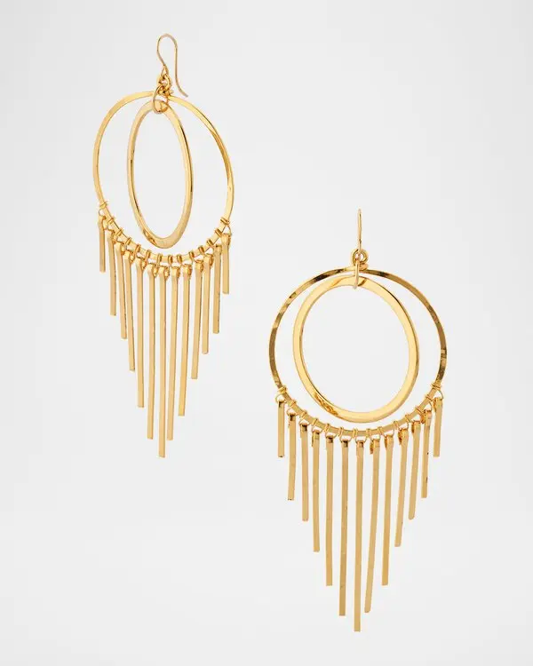 DEVON LEIGH 18k -plated Fringe Dangle Earrings